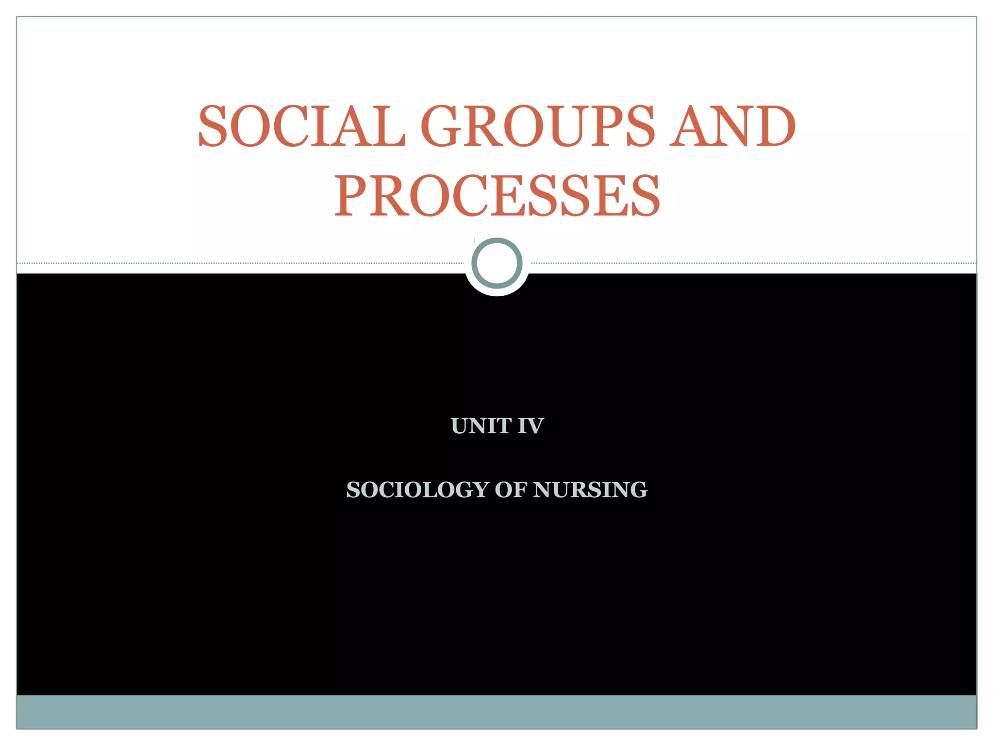 Social groups and processes | PPT
