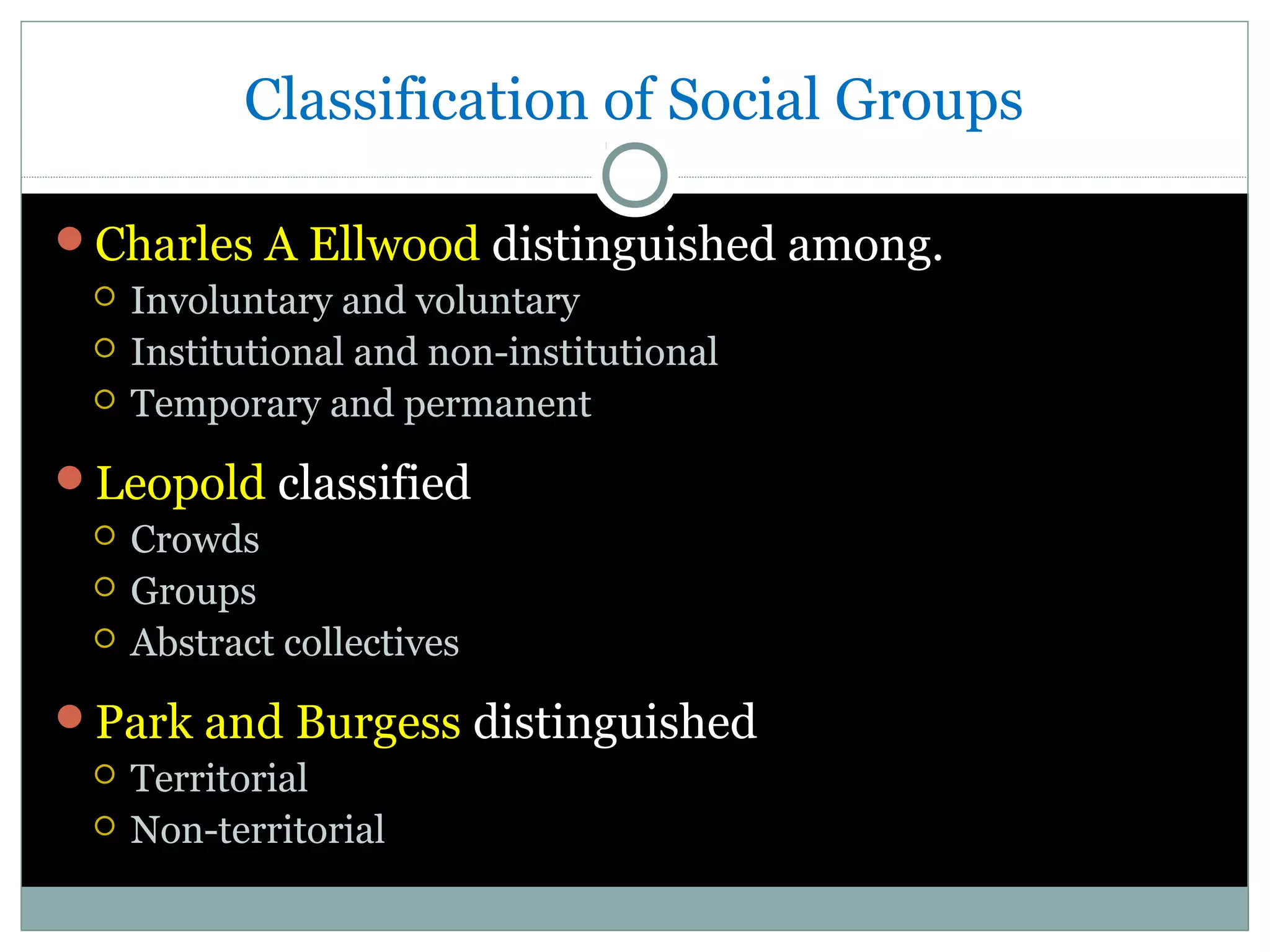Social groups and processes | PPT