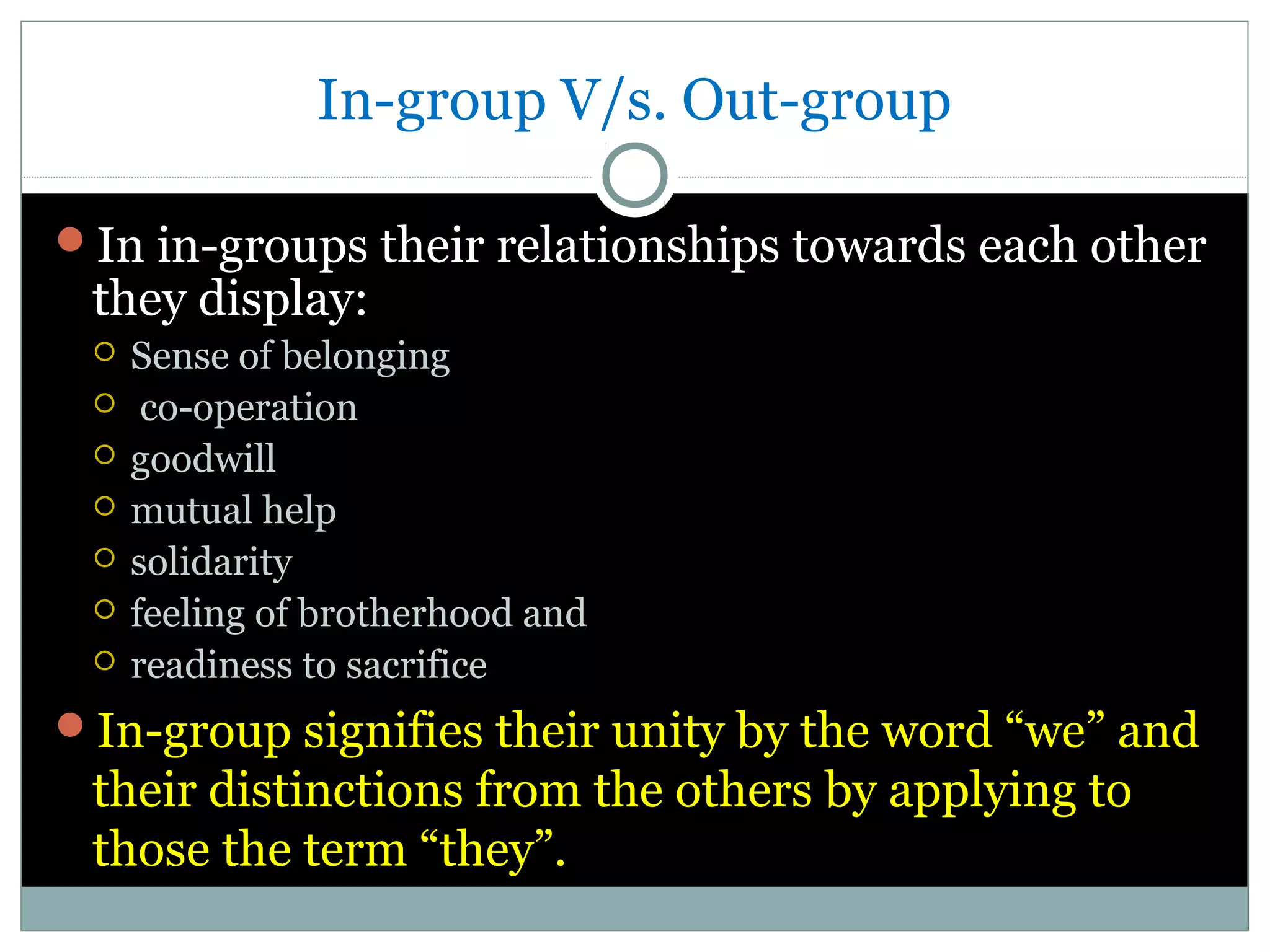 Social groups and processes | PPT
