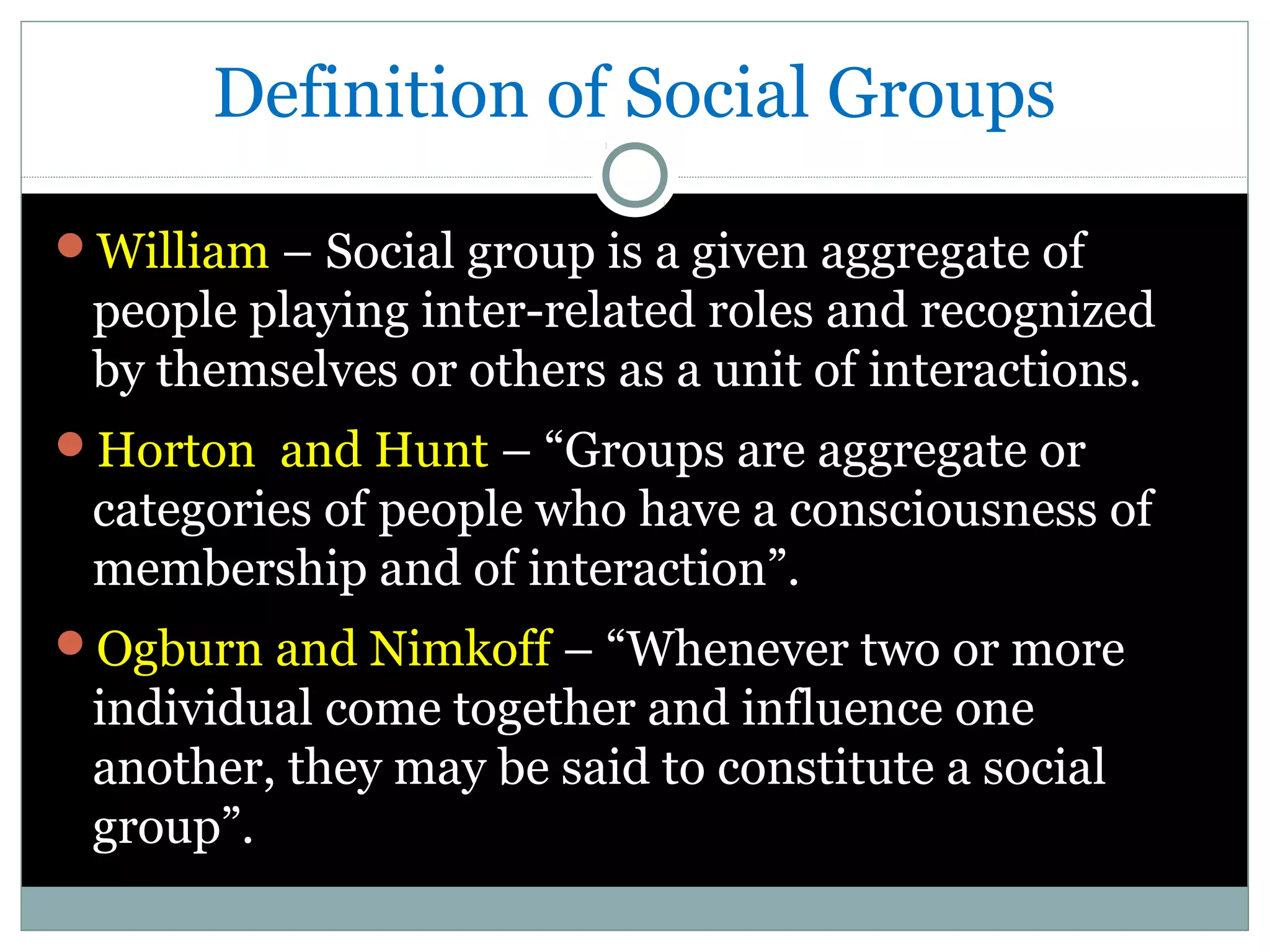 Social groups and processes | PPT