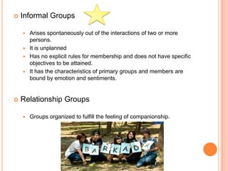 Social groups and Social organization | PPTX