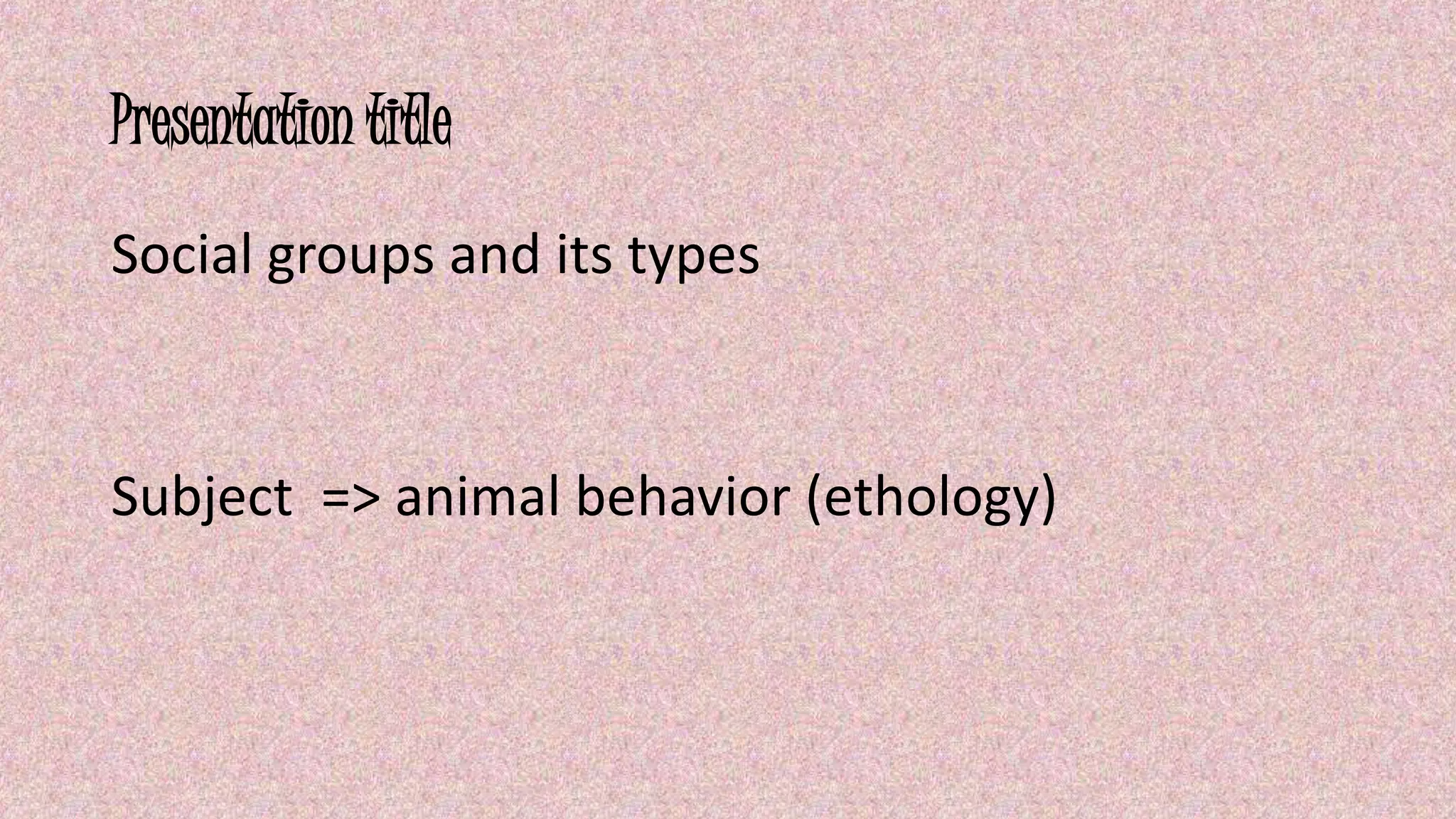 Social groups and types | PPTX