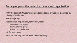 Social groups and types | PPTX