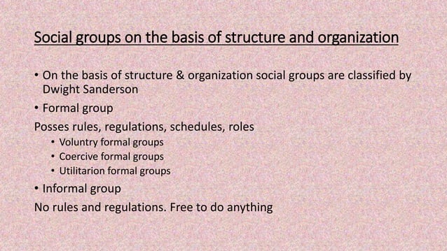 Social groups and types | PPTX