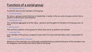 Social groups and types | PPTX