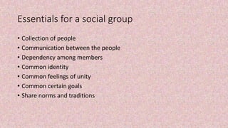Social groups and types | PPTX