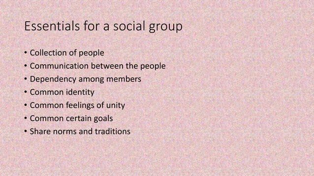 Social groups and types | PPTX