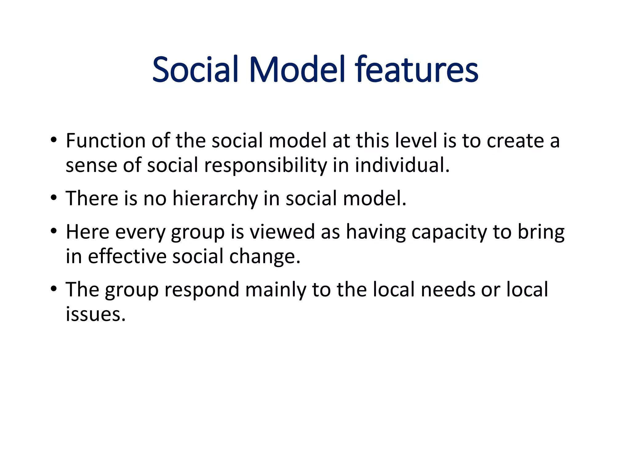 Social group work models | PPTX
