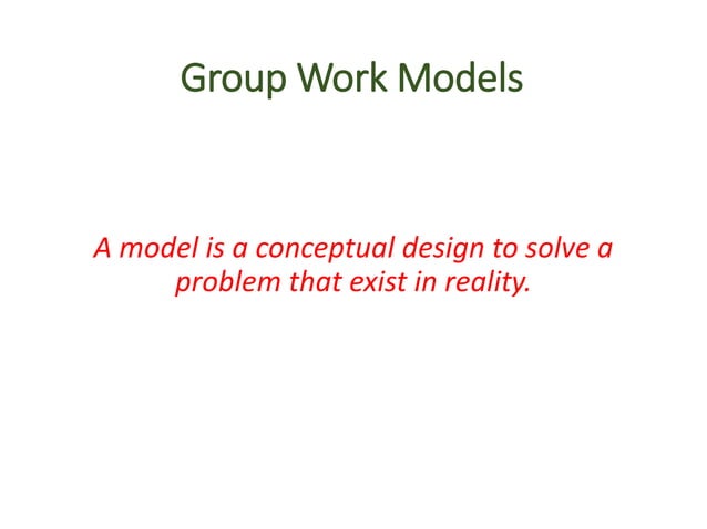 Social group work models | PPTX