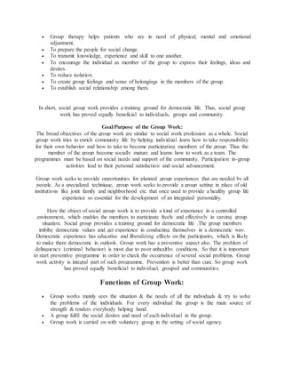 Social group work principles | DOCX