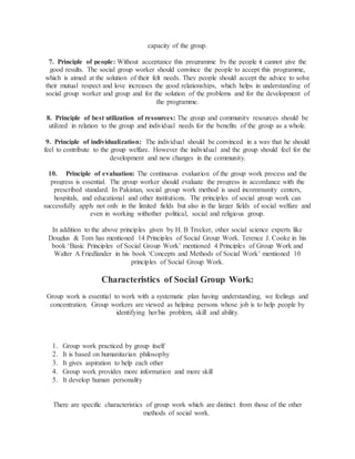 Social group work principles | DOCX