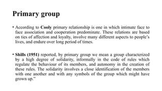 social gruop. each group explained with Impacts | PPT