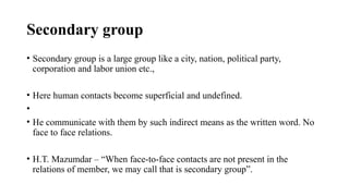 social gruop. each group explained with Impacts | PPT