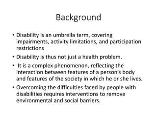 Social health Security Scheme and disability | PPTX