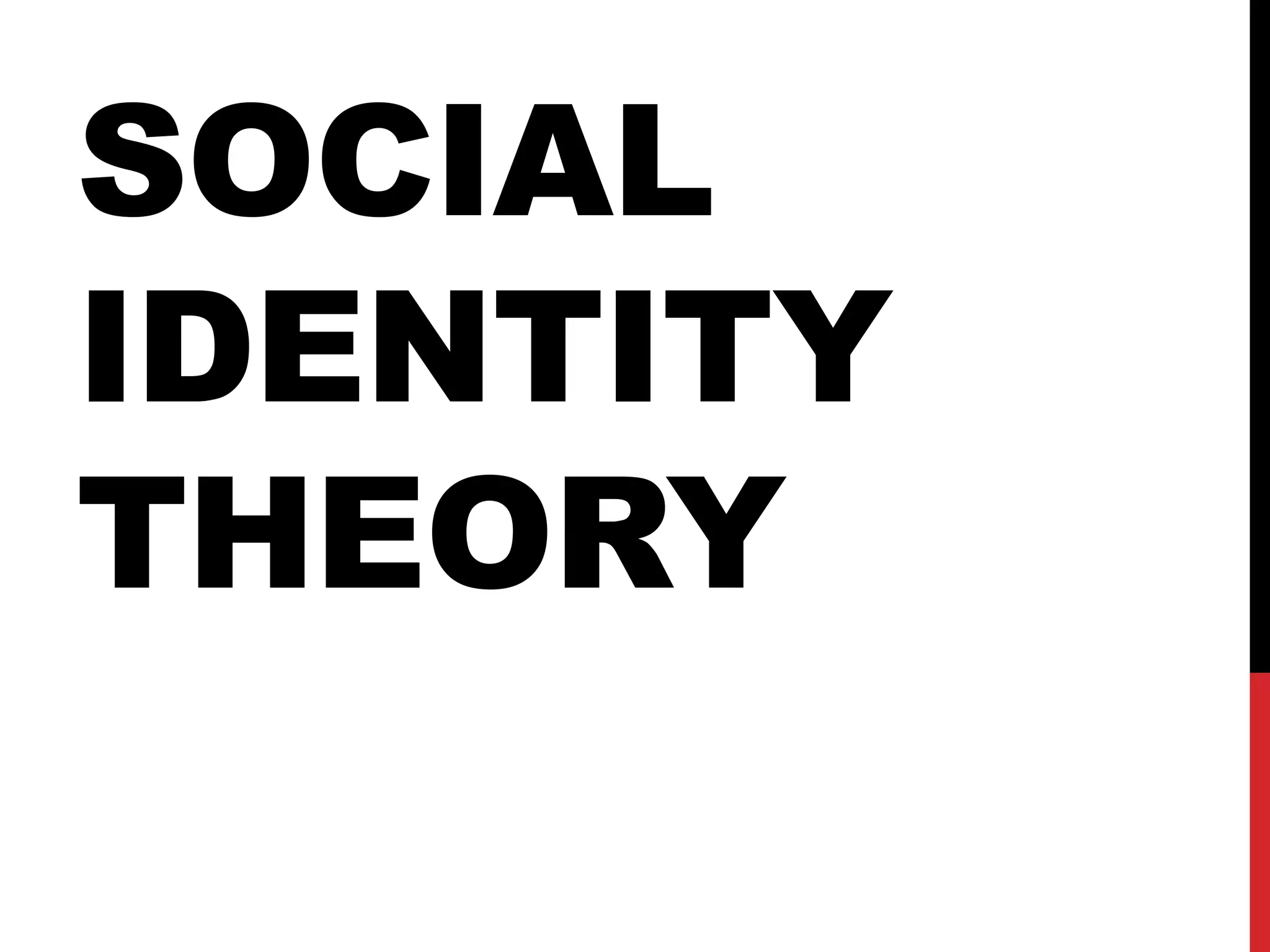 Social identity theory | PPTX