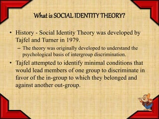 New Media & Social Identity Theory | PPT