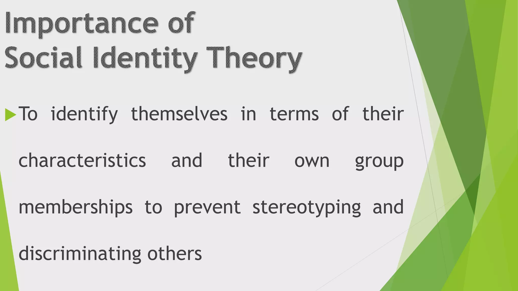 Social identity theory in socio cultural approach to learning behavior ...
