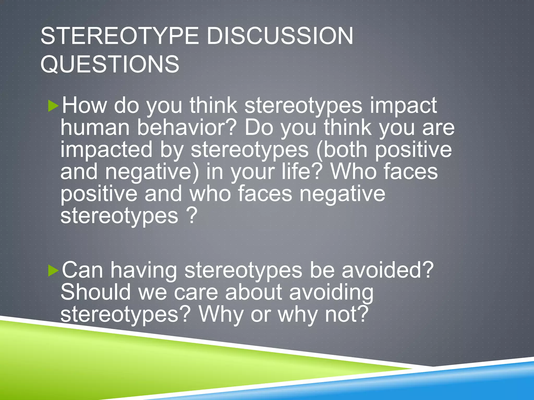 Social Identity Theory & Stereotypes | PPT