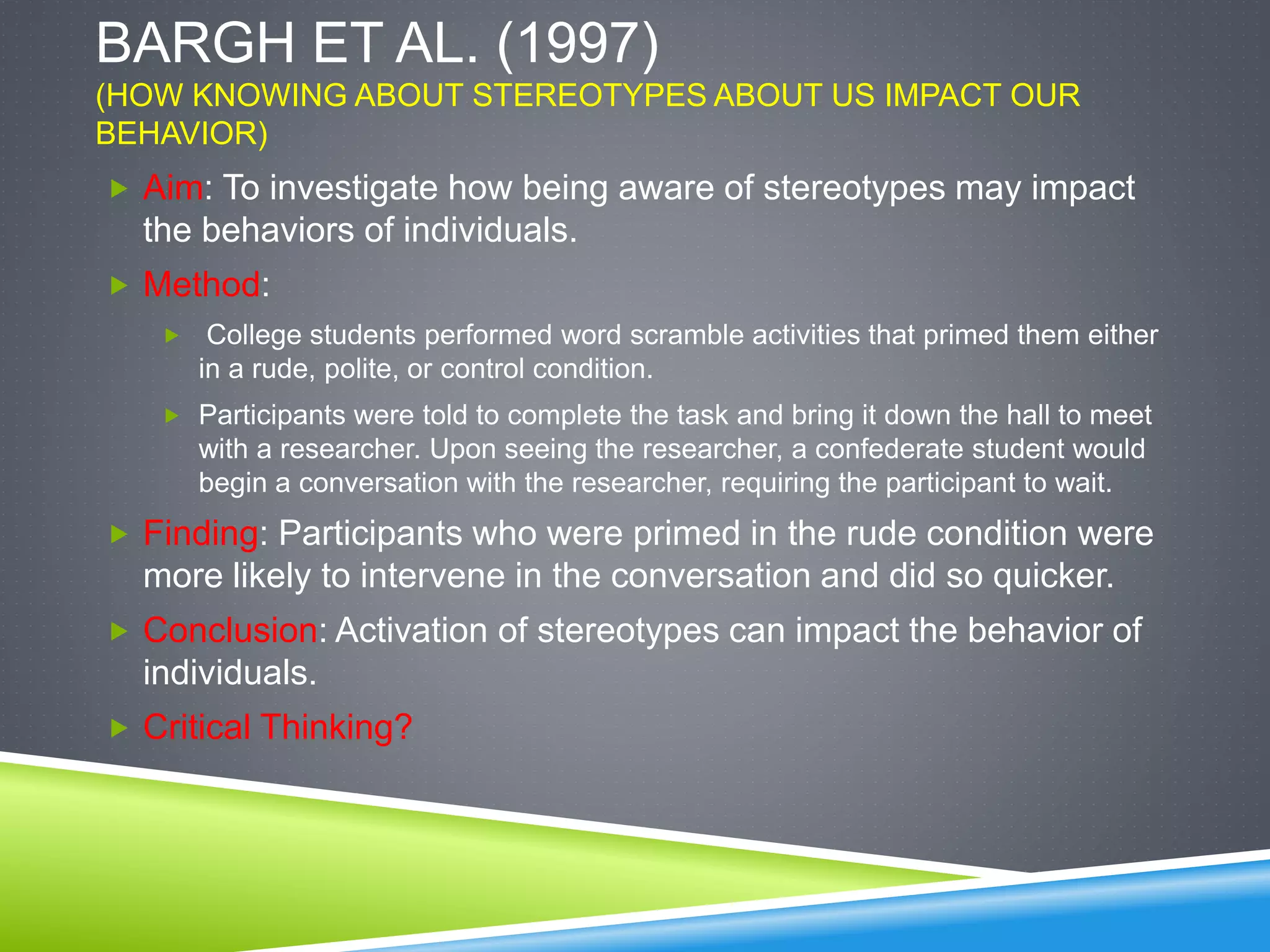 Social Identity Theory & Stereotypes | PPT