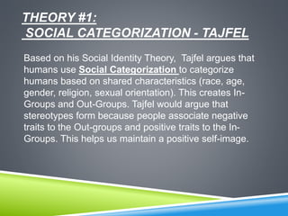 Social Identity Theory & Stereotypes | PPT