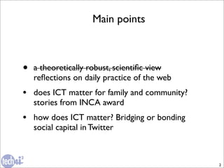 Comments on the social impact of ICT | PPT