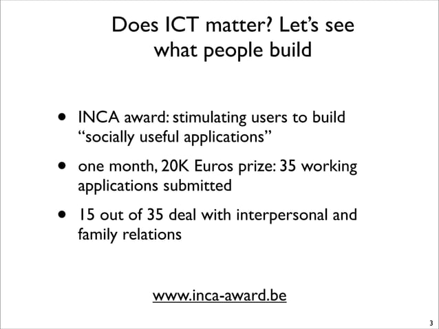 Comments on the social impact of ICT | PPT