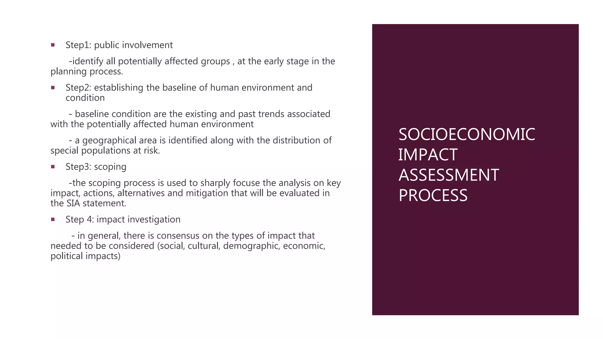 Social impact assessment | PPTX