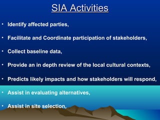 Social impact assessment principles of infrastructure projects | PPT