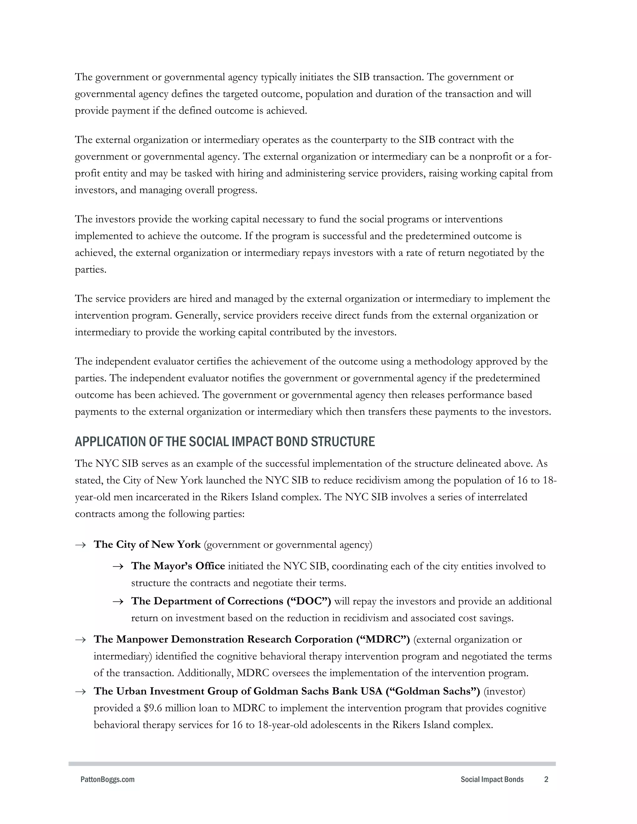 Social Impact Bonds | PDF