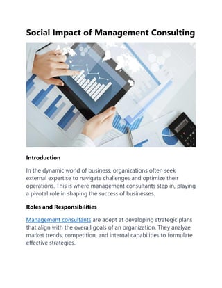 Social Impact of Management Consulting.pdf | Management Consulting Industry | Industries