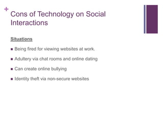 Social impact of technology: Social Isolation | PPT