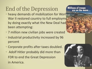 Social impact of the great depression and new deal | PPTX