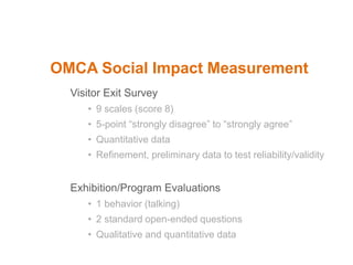 Measuring Museum Social Impact | PPT | Free Download
