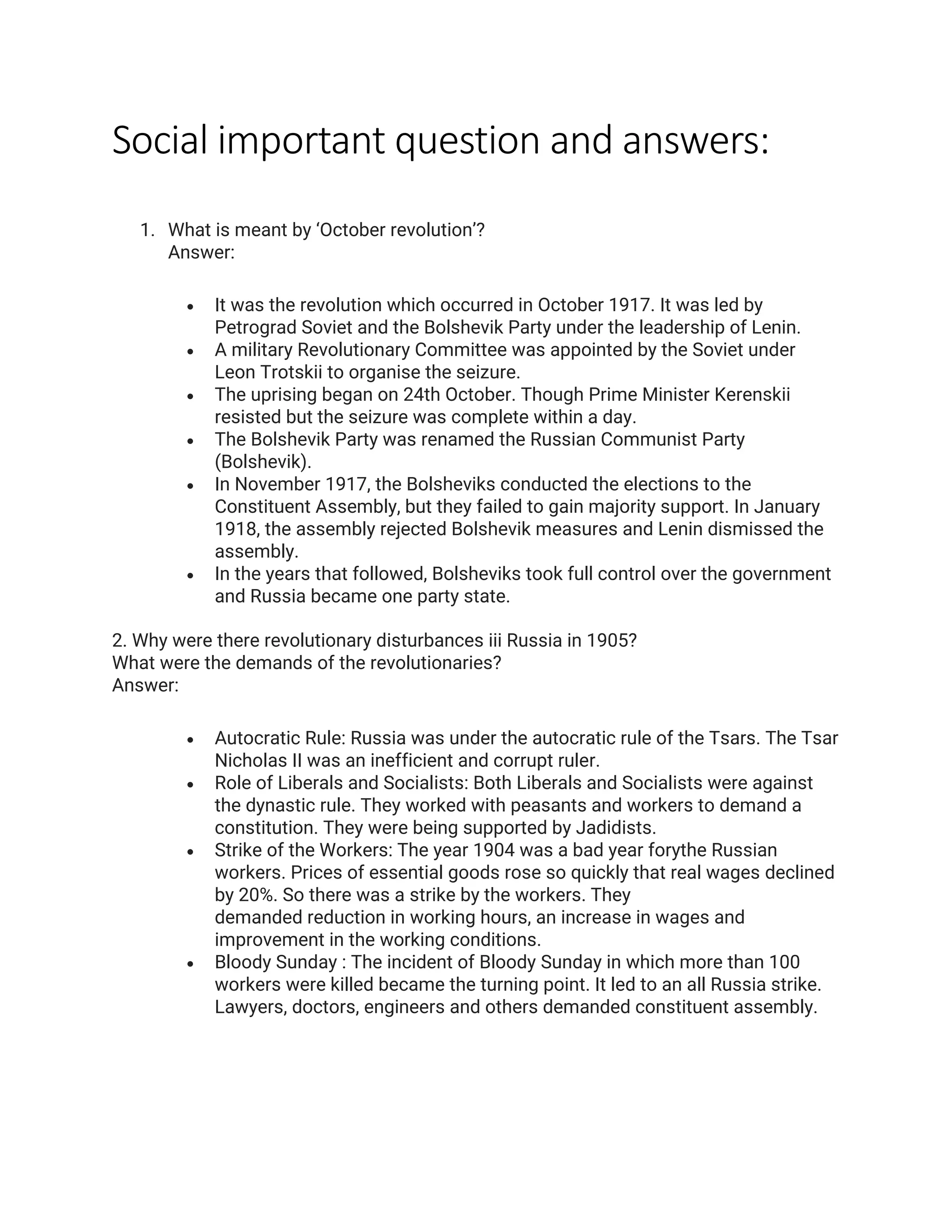 Russian revolution | PDF