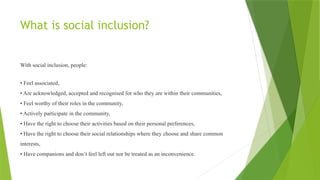 Social Inclusion for children with special needs | PPTX