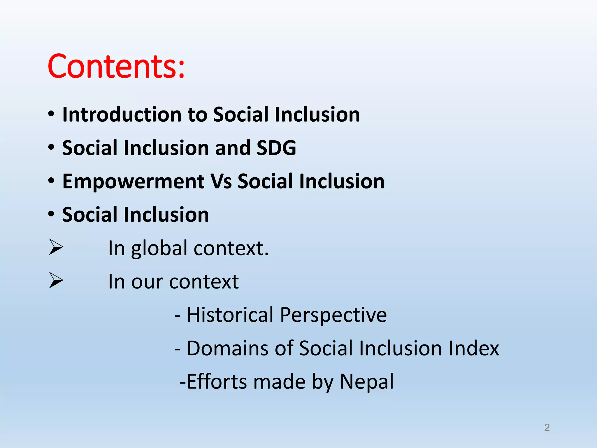 Social Inclusion in Nepal | PPT