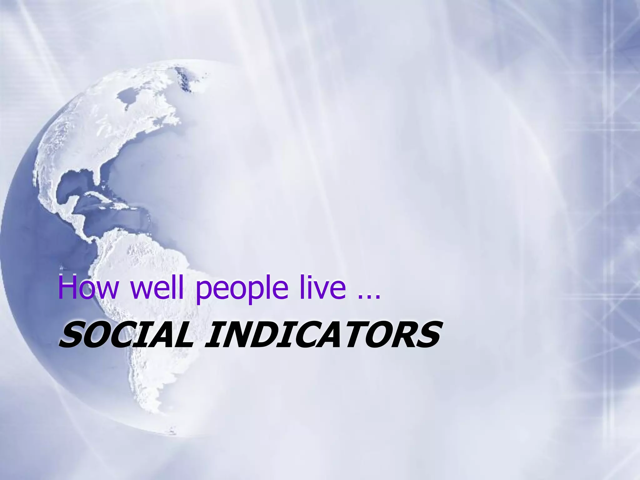 Social indicators | PDF