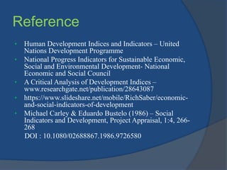 Social Indices of National Development | PPTX