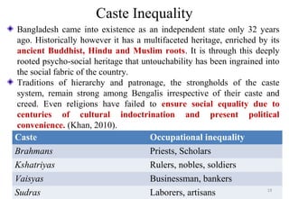 Social inequality in bangladesh | PPT