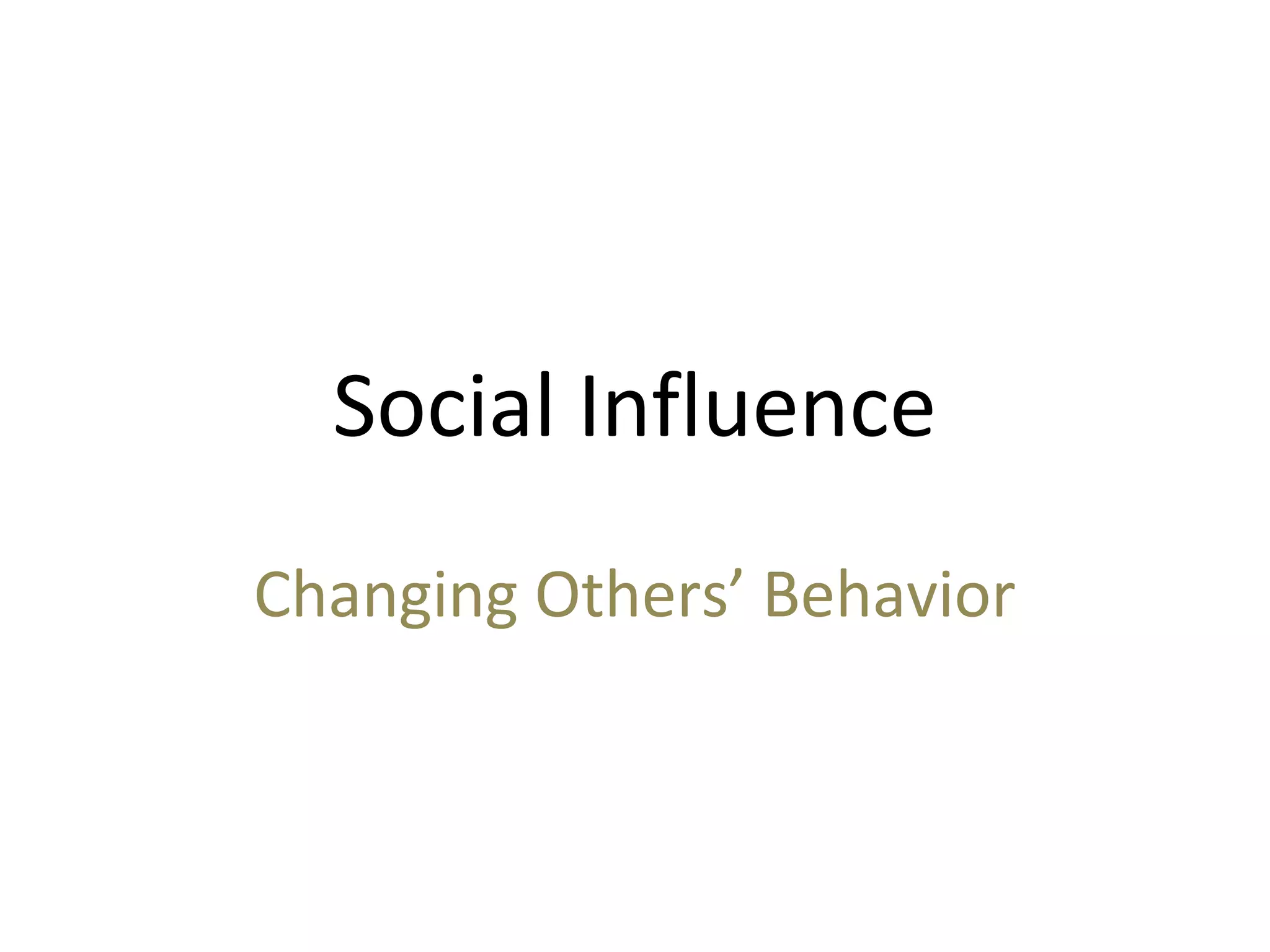 Social Influence | PPT