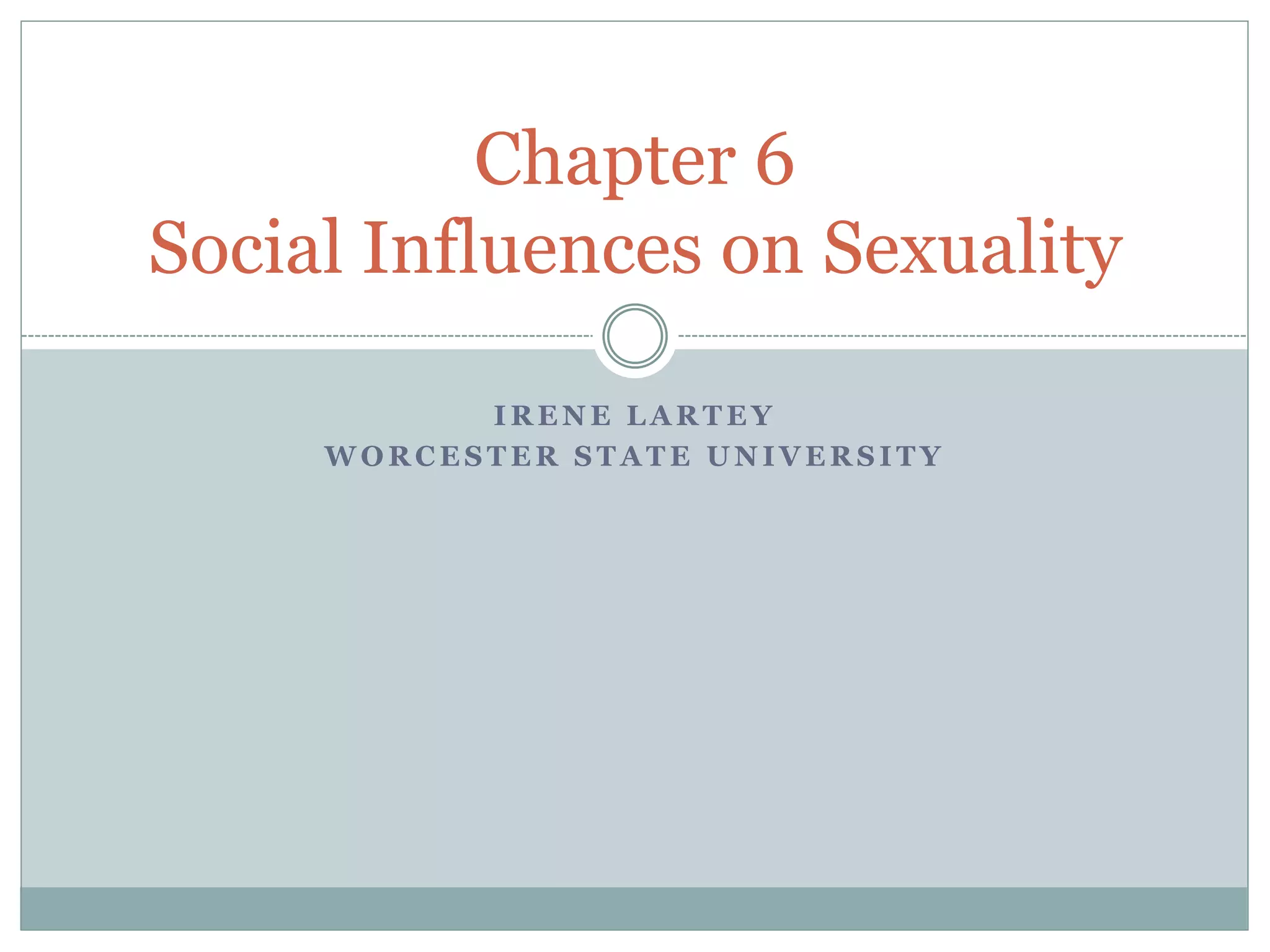 Social influences on sexaulity | PPTX