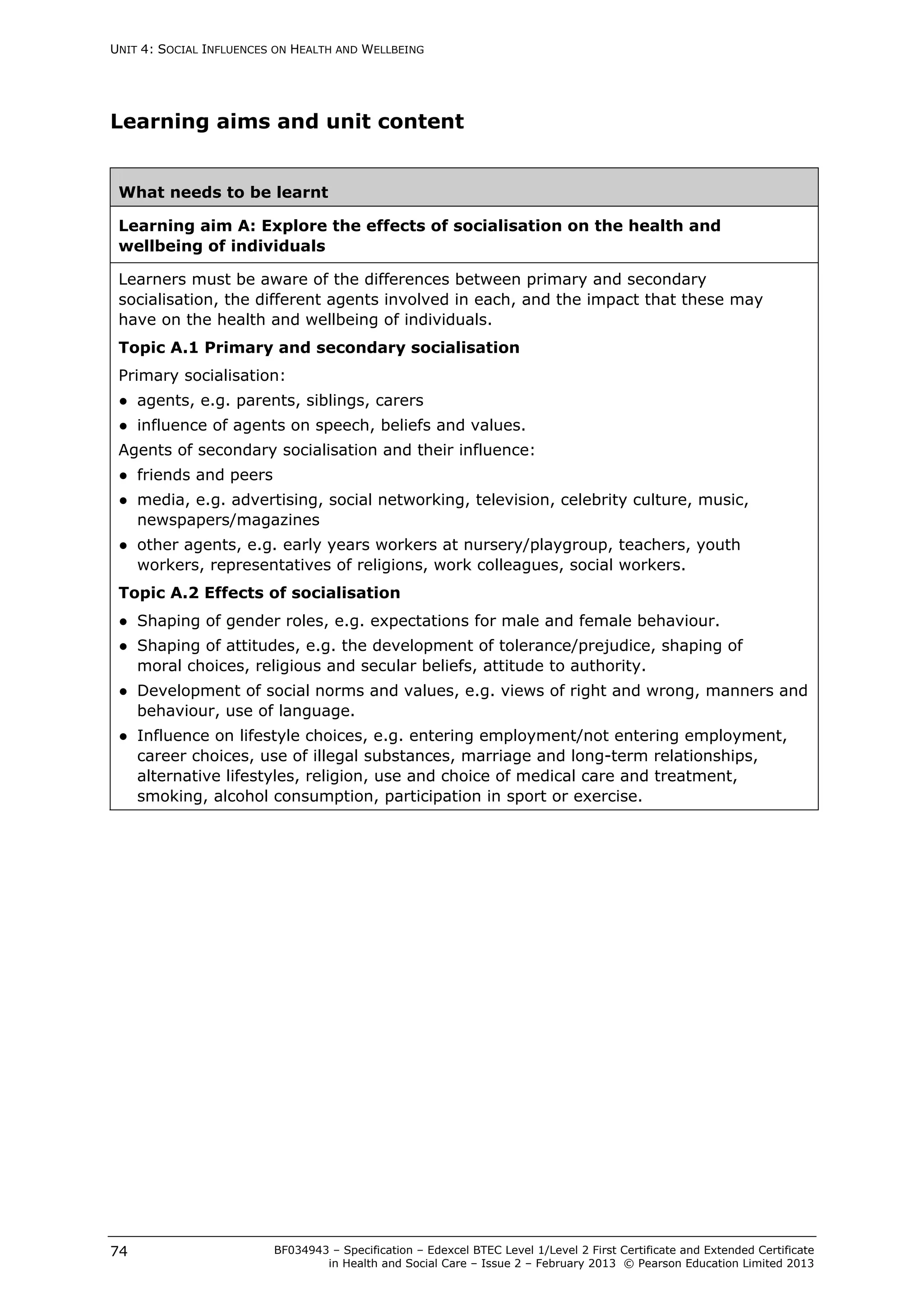 Social influences specification | PDF | Family and Relationships
