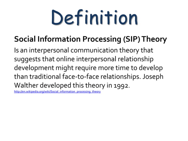 Social information processing theory | PPT