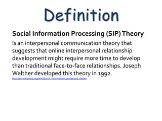Social information processing theory | PPTX