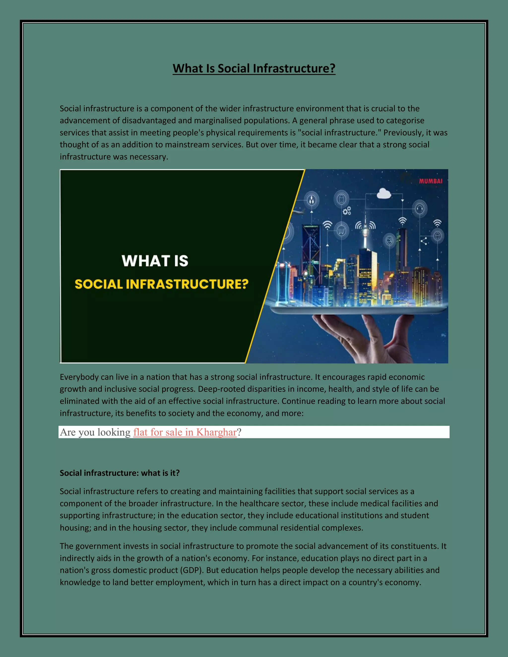 What Is Social Infrastructure? | PDF