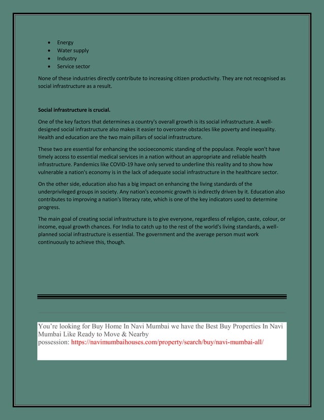 What Is Social Infrastructure? | PDF