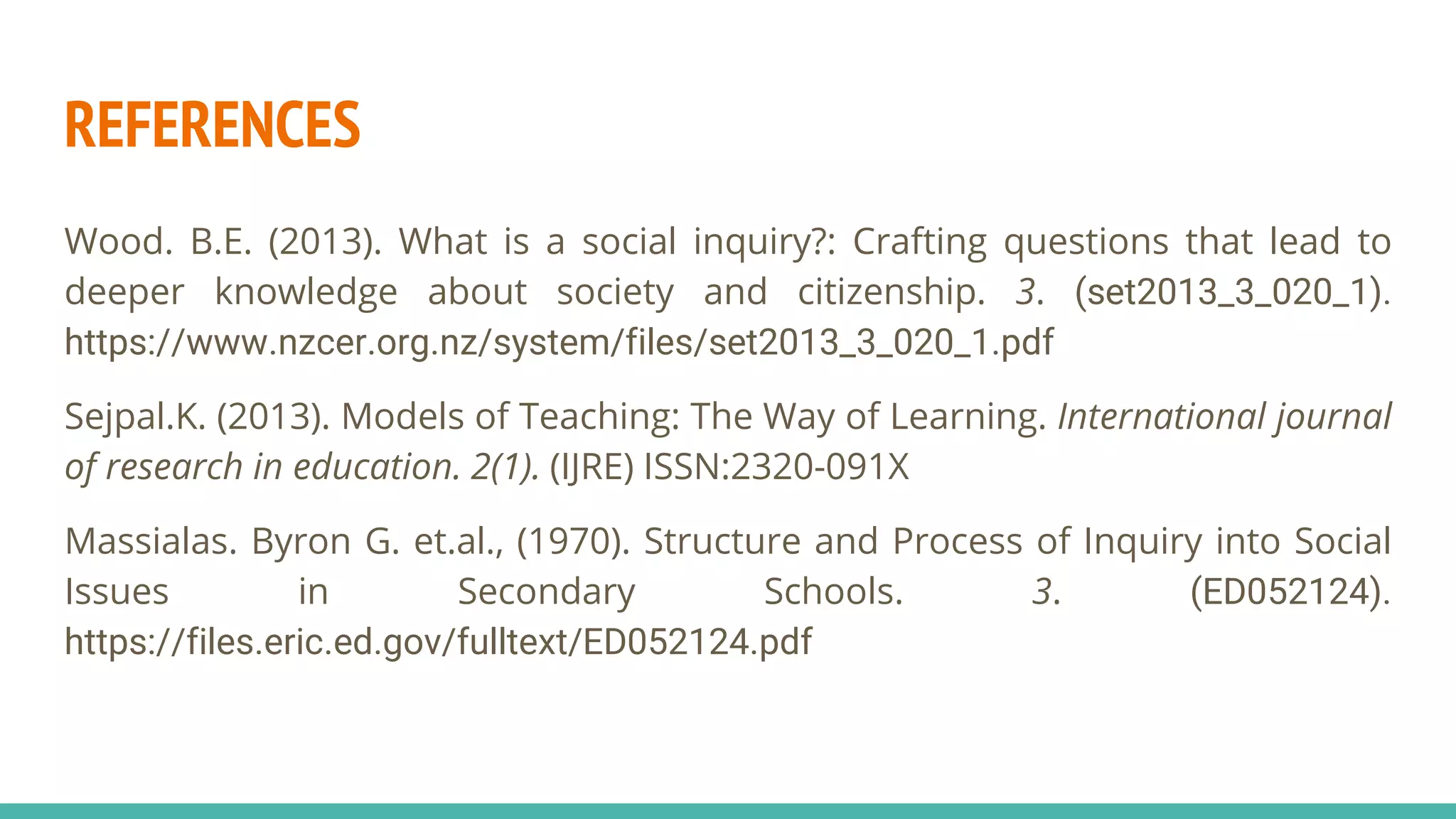 Social Inquiry Model | PPTX