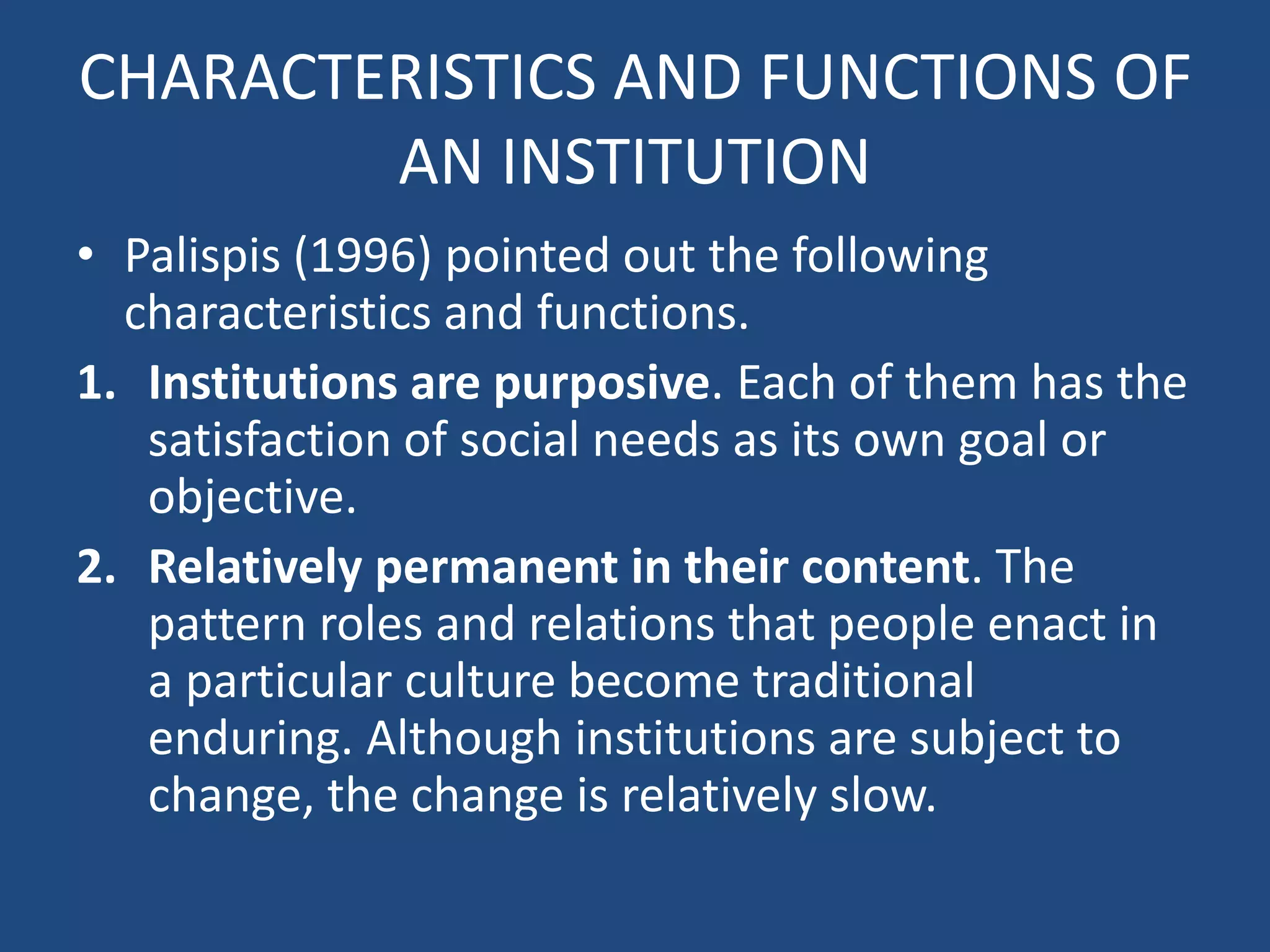 Social institutions | PPTX
