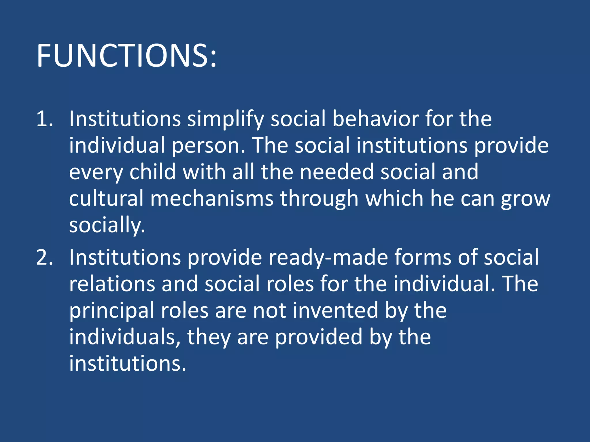 Social institutions | PPTX