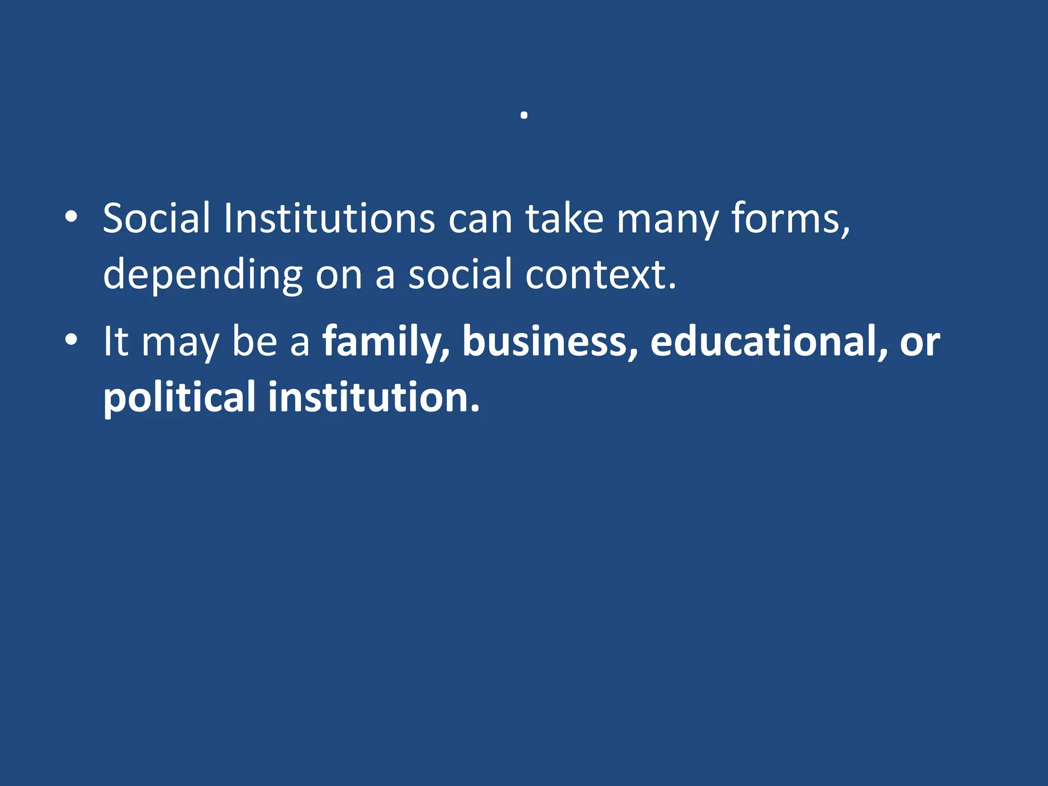 Social institutions | PPTX